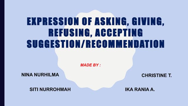 ASKING AND GIVING SUGGESTION CHAPTER 3.pptx