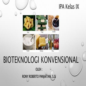 PPT _ Bioteknologi Konvensional (Perbedaan Bioteknologi KOnvensional ...
