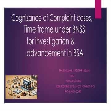 PPT BIPARD Presentation. It was on BNSS and for training programme. | PPTX