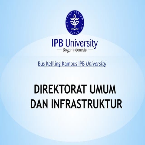 Peraturan pelaksanaan kegiatan Bis Keliling Kampus | PPTX