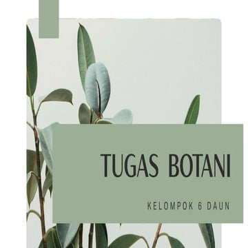 PPT Botani Tentang Daun Yang Membahas Struktur DAun, Bentuk Daun dll | PPTX