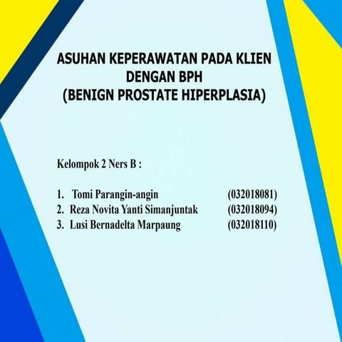 ASUHAN KEPERAWATAN KLIEN BPH | PPTX