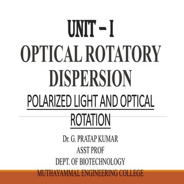Optical rotary dispersion methods a new technology | PDF
