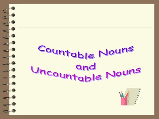 Countable and uncountable nouns | PPT