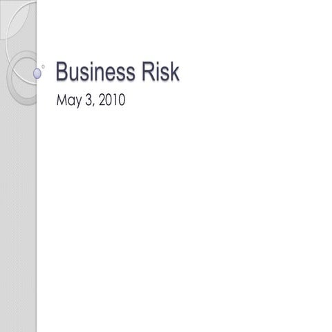 Ppt business risk | PPTX