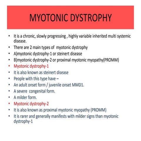 myotonic dystrophy | PPTX