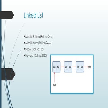 Linked list in data structures, linked list types | PPTX
