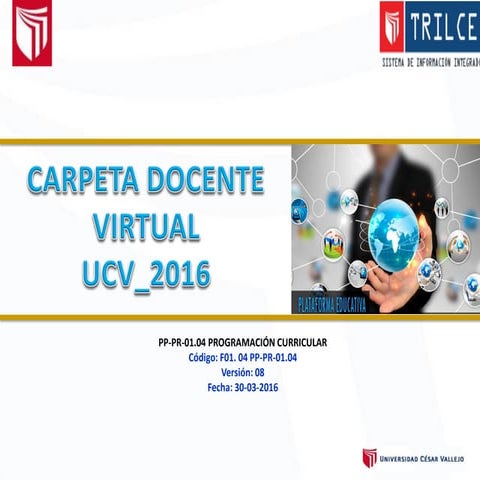 Ppt carpeta docente virtual (cdv) | PDF