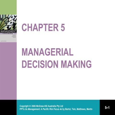 managerial decision making Ppt ch05 | PPT