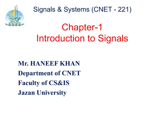 1. elementary signals | PPTX