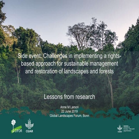 Challenges in implementing a rights-based approach for sustainable ...