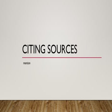 PPT Citing sources Grade 7 English Lesson/Topic | PPTX