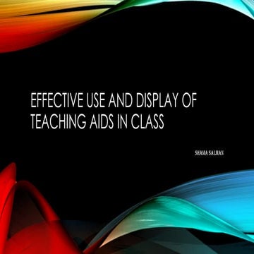 Effective use and display of teaching aids in class PPT class displays.pptx