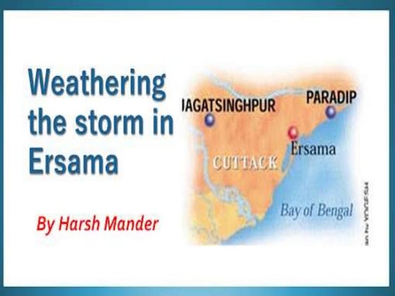 Weathering the storm in ersama | PPTX