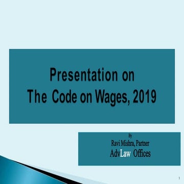 Salient features on all labour codes ppt [compatibility mode] | PDF