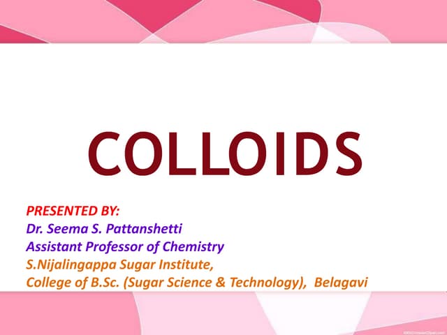 Colloidal system in food | PPT