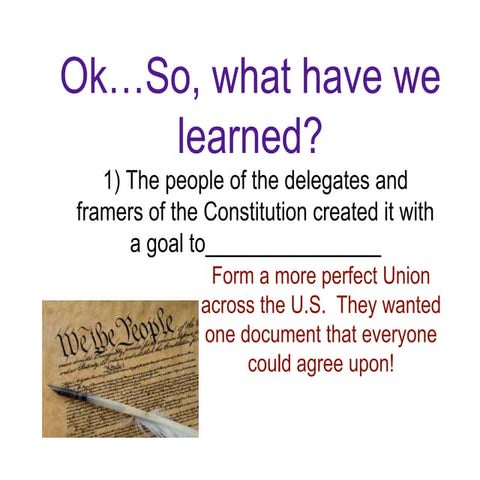 Ppt constitution review and intro to the bill of rights | PPTX