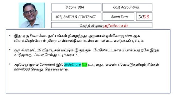 Management Accounting Marginal Costing University Exam Sum | PPT