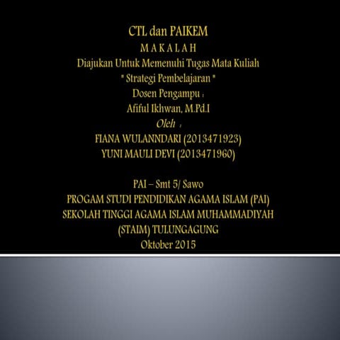 Ppt ctl dan paikem | PPTX