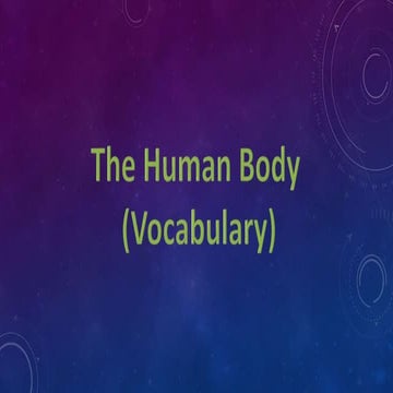 The human body, description and vocabulary | PPT