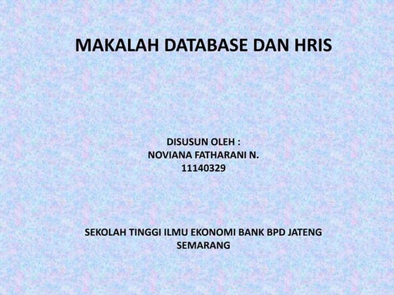 Sistem Basis Data | PPT