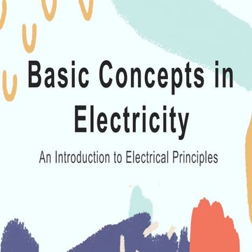 PPT - Basic concepts in electricity and principles | PPTX