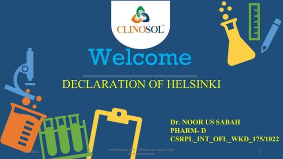 Declaration of Helsinki | PPTX