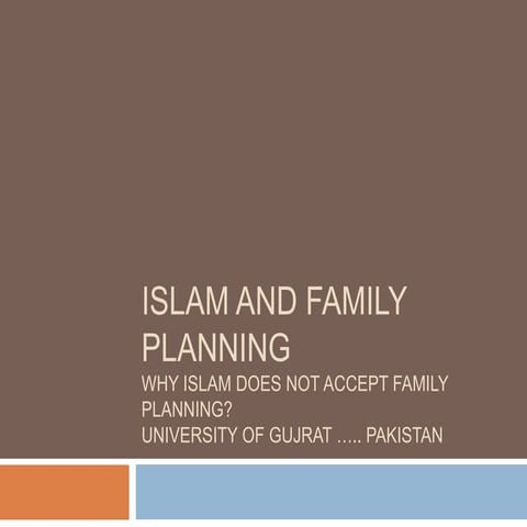 Islam and Family Planing ...... :) | PPT