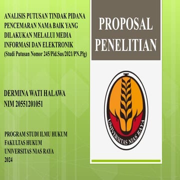 TEMPLATE PPT SEMINAR PROPOSAL By WantoKenzo | PPTX