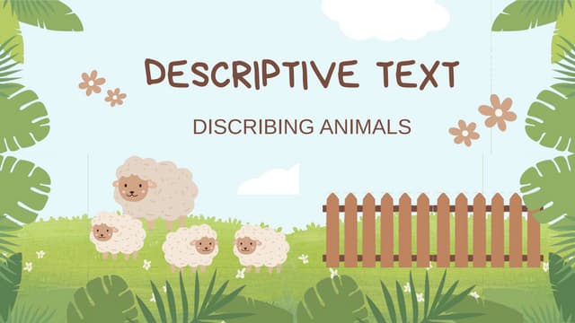 materi Descriptive Text ppt download for free | PPTX
