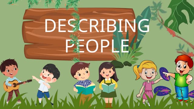 PPT Descriptive text.(describing people) | PPTX