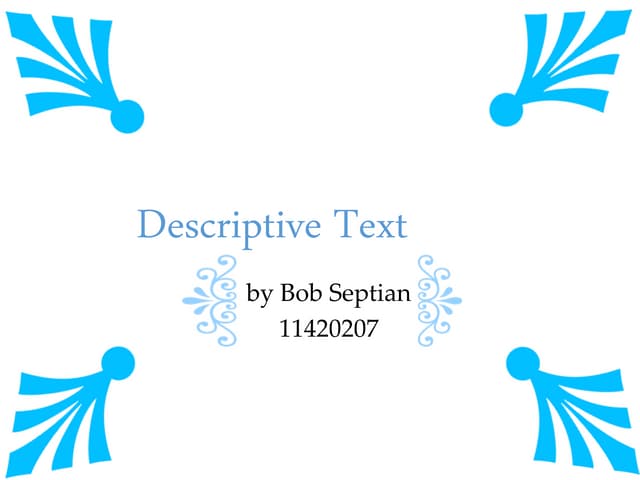 materi Descriptive Text ppt download for free | PPTX