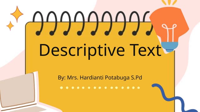 Descriptive text (describing people) | PPTX