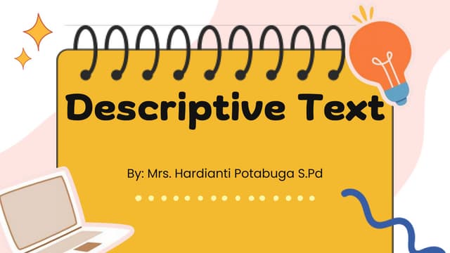 materi Descriptive Text ppt download for free | PPTX materi Descriptive Text ppt download for free | PPTX