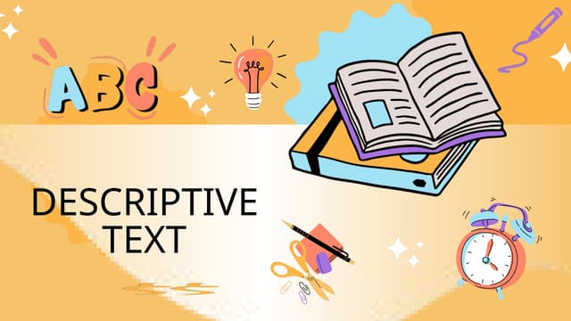 Descriptive text ppt | PPTX