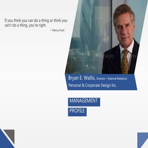 Management Profile Presentation Template | PPTX