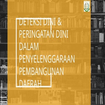 PPT Deteksi Dini dan Peringatan Dini dalam Penyelenggaraan Pembangunan ...