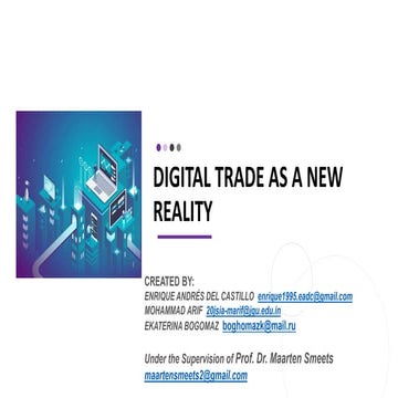 DIGITAL TRADE AS A NEW REALITY | PPTX