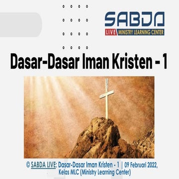Dasar-Dasar Iman Kristen | PDF