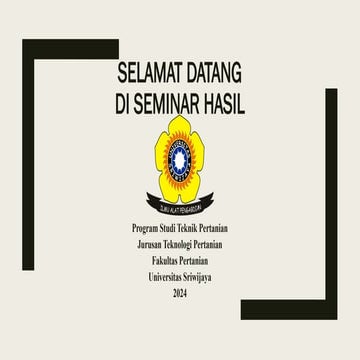 powerpoint seminar hasil program studi teknik pertanian | PPT