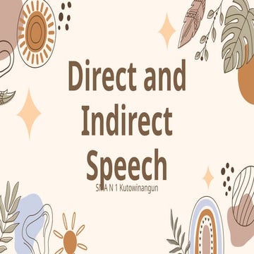 PPT DIRECT AND INDIRECT SPEECH.pptx bahasa inggris | PPT