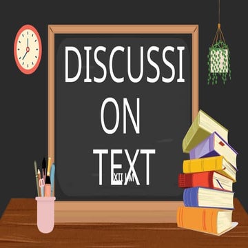 SIMPLE DISCUSSION TEXT FOR SENIOR HIGHSCHOOL | PPTX