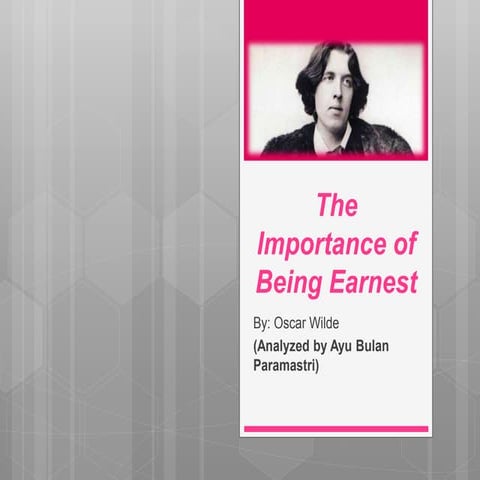PowerPoint Drama Blog The Importance of Being Earnest by Oscar Wilde | PPT