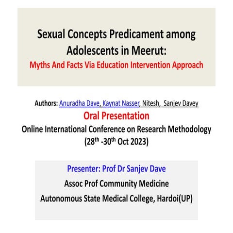 PPT Dr Sanjev Dave in ICRM 2023.pptx