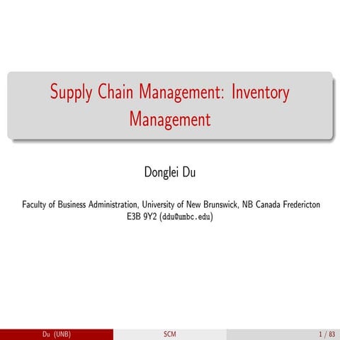 Supply Chain Management: Inventory Management | PDF