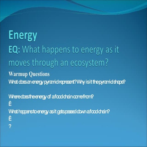Energy pyramid lesson | PPT