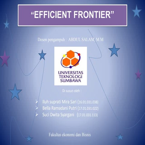 PPT efficient frontier | PPTX