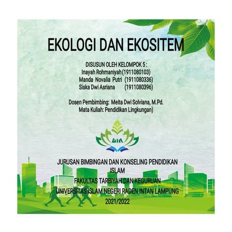 Ppt Ekologi Dan Ekoositem Kelompok 5 Pdf