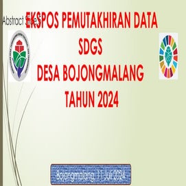 Ekspose pemutakhiran data SDGS tahun 2024 | PPTX