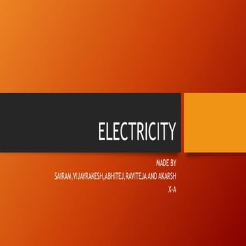 Ppt on ElectricIty | PPT